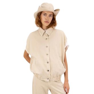Icon Denim Los Angeles Femme, Blouses et Chemises, Beige, Taille: 40 FR Ines Pt2039