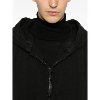 C.P. Company Goggle-Detail Hooded Jacket - Black
