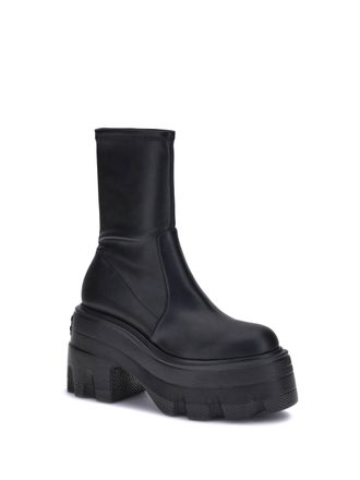 Casadei Womens Faux Leather Ankle Boots Nero Polyamide; Polyurethane