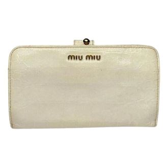 Miu Miu Portefeuille en cuir Pre-owned - Femme - Pre-owned - Blanc - Taille: ONE Size