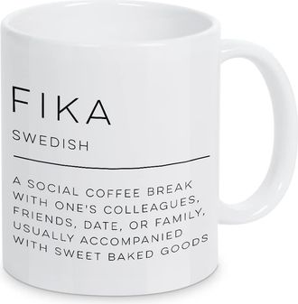 artboxONE Tasse Fika Definition von Cristina Castro Moral - Kaffeetasse Typografie