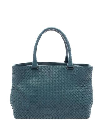 Bottega Veneta 2000s Intrecciato Tote Bag - Blau