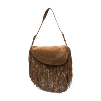 Ash Astrid Schultertasche mit Fransen - - Bags - Damen - Braun - ONE SIZE