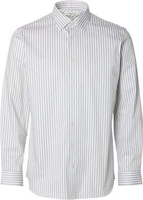 Selected Chemise slim en coton biologique m&eacute;lang&eacute;