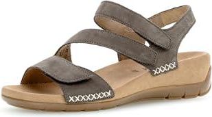 Gabor Sandale Compens&eacute; pour Femme comfort, confortable en Cuir velours, mod&egrave;le 43.734/19T3.5