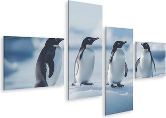 Islandburner Bild auf Leinwand Pinguine auf einem Eisberg in der Antarktis Bilder Wandbilder Poster
