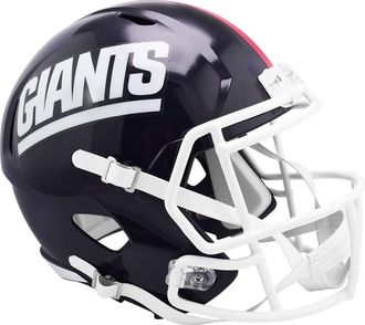 Riddell Giants 1981 bis 1999 Throwback Revolution Speed Mini-Fu&szlig;ballhelm f&uuml;r Erwachsene - Offizielle Farben und Aufkleber, Dekorative Miniatur, Fans & Collect