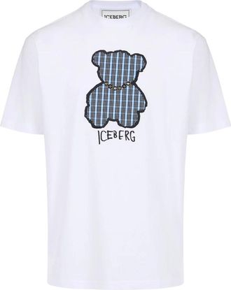 Iceberg Homme, Tops, Blanc, Taille: M T-shirt avec application logo