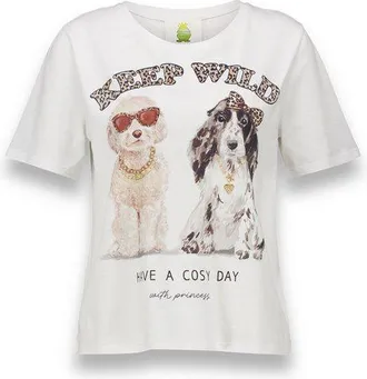 Princess Goes Hollywood Print-Shirt (1-tlg) mit Schmucksteinen