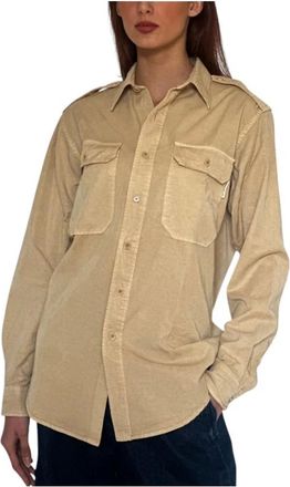 Roy Rogers Femme, Chemises, Beige, Taille: 42 FR Camicia Militare