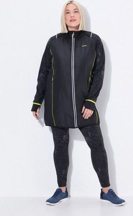 Ulla Popken Sweatjacke 2-in-1-Funktionsmantel Ärmel abnehmbar Zipptaschen