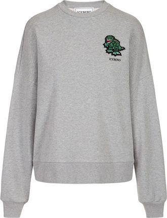 Iceberg Femme, Sweatshirts et sweats &agrave; capuche, Gris, Taille: 40 FR Crew Neck SweaT-shirt