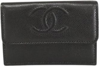 Chanel Portefeuille Pre-owned en cuir Caviar - Femme - Pre-owned - Noir - Taille: ONE Size