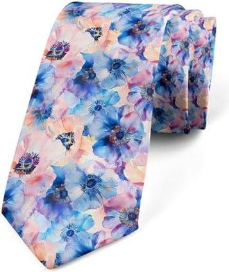 Generic Cravate Pour Homme Bleu Violet Roses Fine Cravates Tendance Cravates Homme Pour C&eacute;l&eacute;brations Affaires Mariage