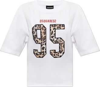 Dsquared2 Femme, Tops, Blanc, Taille: 40 FR T-shirt avec logo