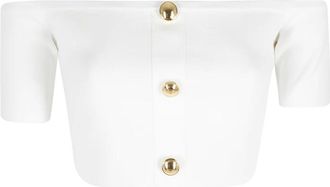 Elisabetta Franchi Femme, Tops, Beige, Taille: 38 FR Top Tricot