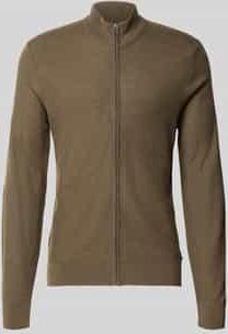 Joop Strickjacke aus Wolle mit Stehkragen