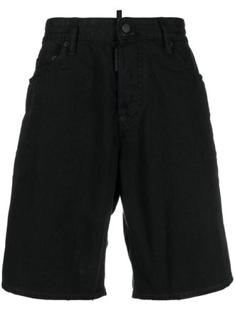 Dsquared2 short en jean &agrave; logo Icon - Noir