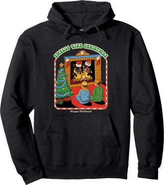 Steven Rhodes Smells Like Christmas Sarcastic Vintage Funny Adult Humor Pullover Hoodie