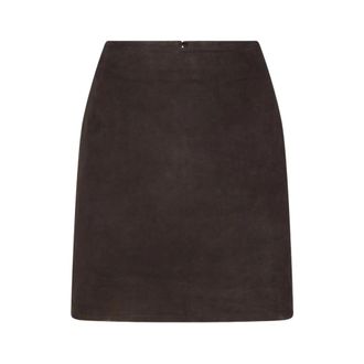 Rotate Wildleder Mini Glockenrock - - Skirts - Damen - Braun - S