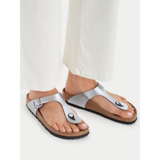 Birkenstock Zehentrenner Birkenstock Gizeh Bs 0043853 Silberfarben