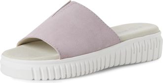 Marco Tozzi Damen Pantoletten aus Leder Plateau, Lila (Lavender), 40 EU