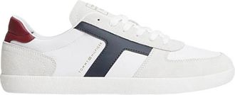 Tommy Jeans Tribeca Leder- & Wildleder-Skater-Sneaker - - Shoes - Herren - Wei&szlig; - 44 EU
