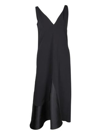 Stella McCartney robe mi-longue &agrave; col v - Noir