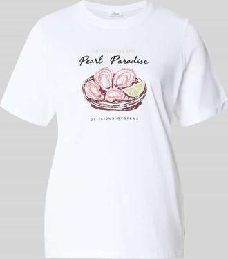 s.Oliver Red Label Regular Fit T-Shirt aus reiner Baumwolle
