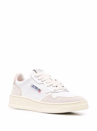 Autry Womens Low Top Sneaker Medalist White-Beige Leather Cow Trainers