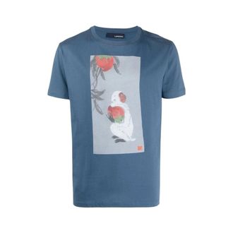 Lardini Homme, Tops, Bleu, Taille: M T-shirt imprim&eacute;