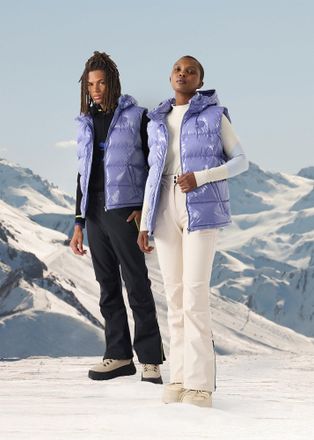 Jott Doudoune laqu&eacute;e sans manches Grand Froid Raisin ombre Clappe - Taille XL