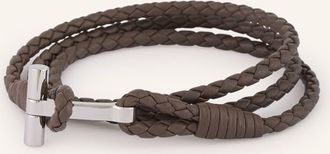 Tom Ford Lederarmband grau