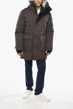 Nobis Solid-Color Utility Down Jacket YATESY with Fur Detail Nobis