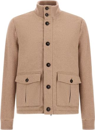 Herno Panelled Knitted Jacket
