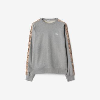 Burberry Sweat-shirt en coton avec Check, Size: XXL