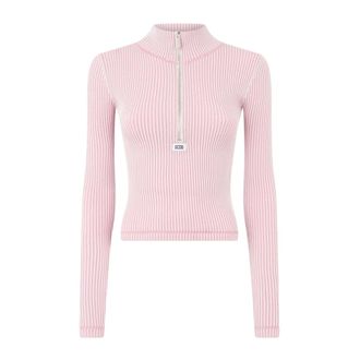 GCDS Gcds - Pull &agrave; col roul&eacute; zipp&eacute; - Femme - Pulls - Violet - Taille: 36 FR