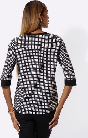 Cr&eacute;ation L Klassische Bluse Druck-Bluse 3/4-Arm