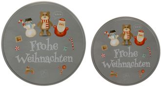 Brandsseller 2er Set Keksdose Frohe Weihnachten Weihnachtsdose Pl&auml;tzchendose Geb&auml;ckdose Metall