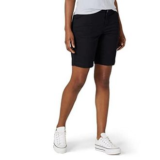 Lee Womens Regular Fit Chino Bermuda Short, Jet Black, 10