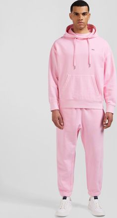 Eden Park Sweatshirt &Agrave; Capuche Unisexe En Molleton Coton Rose Surteint Coupe Oversized