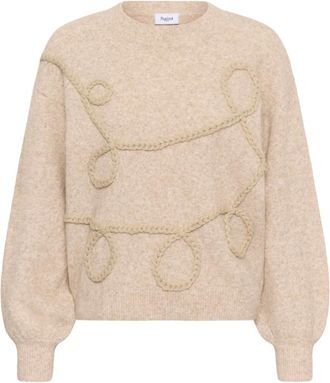 Saint Tropez Femme, Pulls, Beige, Taille: 38 FR Pull col rond