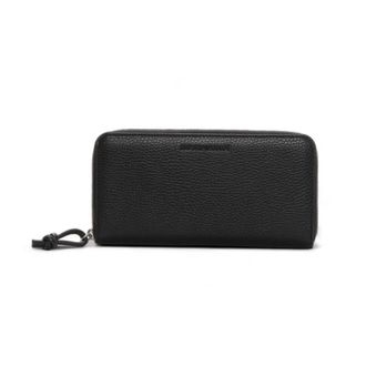 Emporio Armani Geldb&ouml;rse aus genarbtem Leder mit umlaufendem Rei&szlig;verschluss - - Accessories - Herren - Schwarzk - ONE SIZE