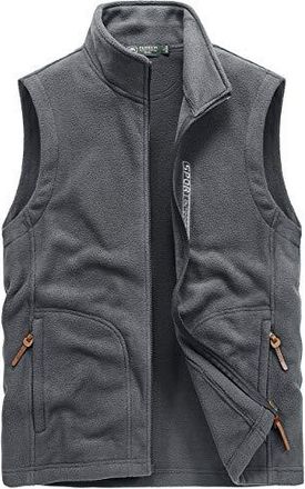 Feoya Gilet en Polaire Douce Hiver Chaude Epaisse Vest Homme Femme Fermeture Eclaire Sobre Bleu Taille XXXL Automne Printemps Sports Running