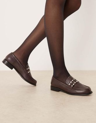 Raid Ferney - Mocassins cloutés - Marron-Brown