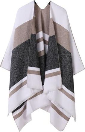 Generic Poncho Femme Hiver Chaud Chale Femme Hiver Chaud Cape Femme Effet enveloppant Cape Automne-Hiver Chaude Couleur &Eacute;l&eacute;gante Superposition Cosy