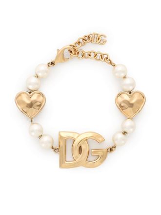Dolce & Gabbana bracelet à logo DG - Or