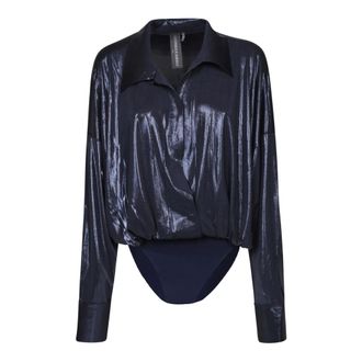 Norma Kamali Femme, Tops, Bleu, Taille: 38 FR Pull Bleu &Eacute;l&eacute;gance Automne-Hiver 24