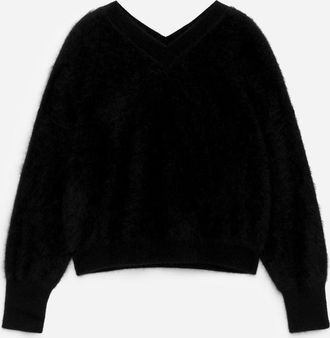 Arket Pullover Aus Reinem Geb&uuml;rstetem Kaschmir -Schwarz