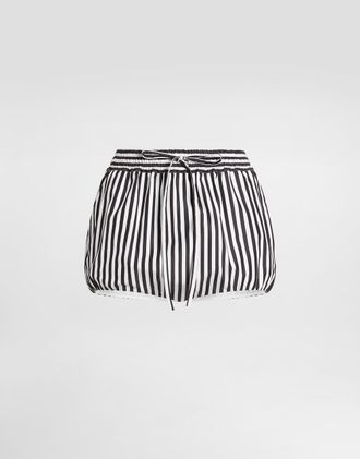 Dolce & Gabbana Striped Poplin Culottes - Frau Hosen Und Shorts Multicolor 48